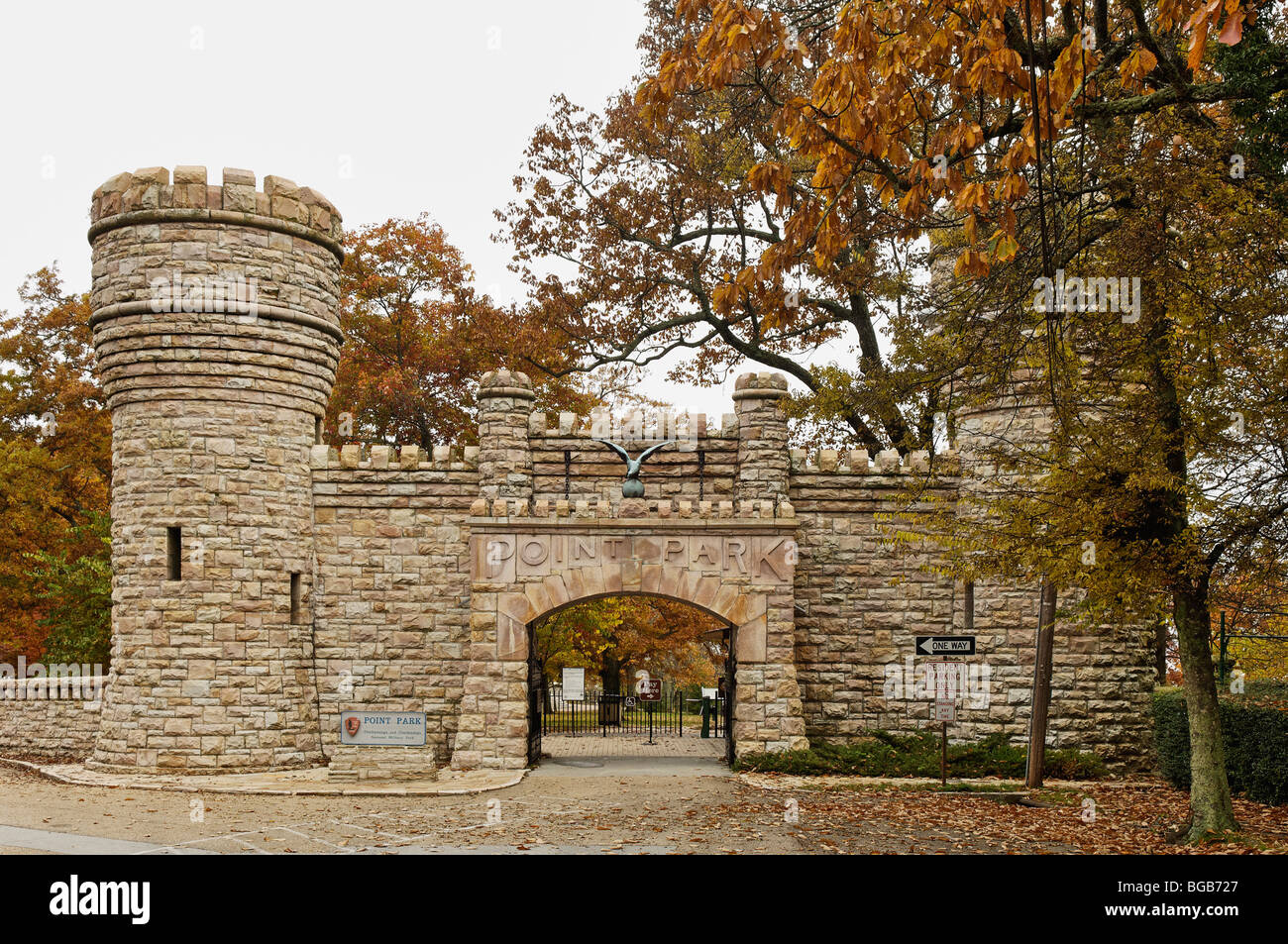 Entrance to Point Park on Lookout Mountain in Chattanooga, Tennessee ...