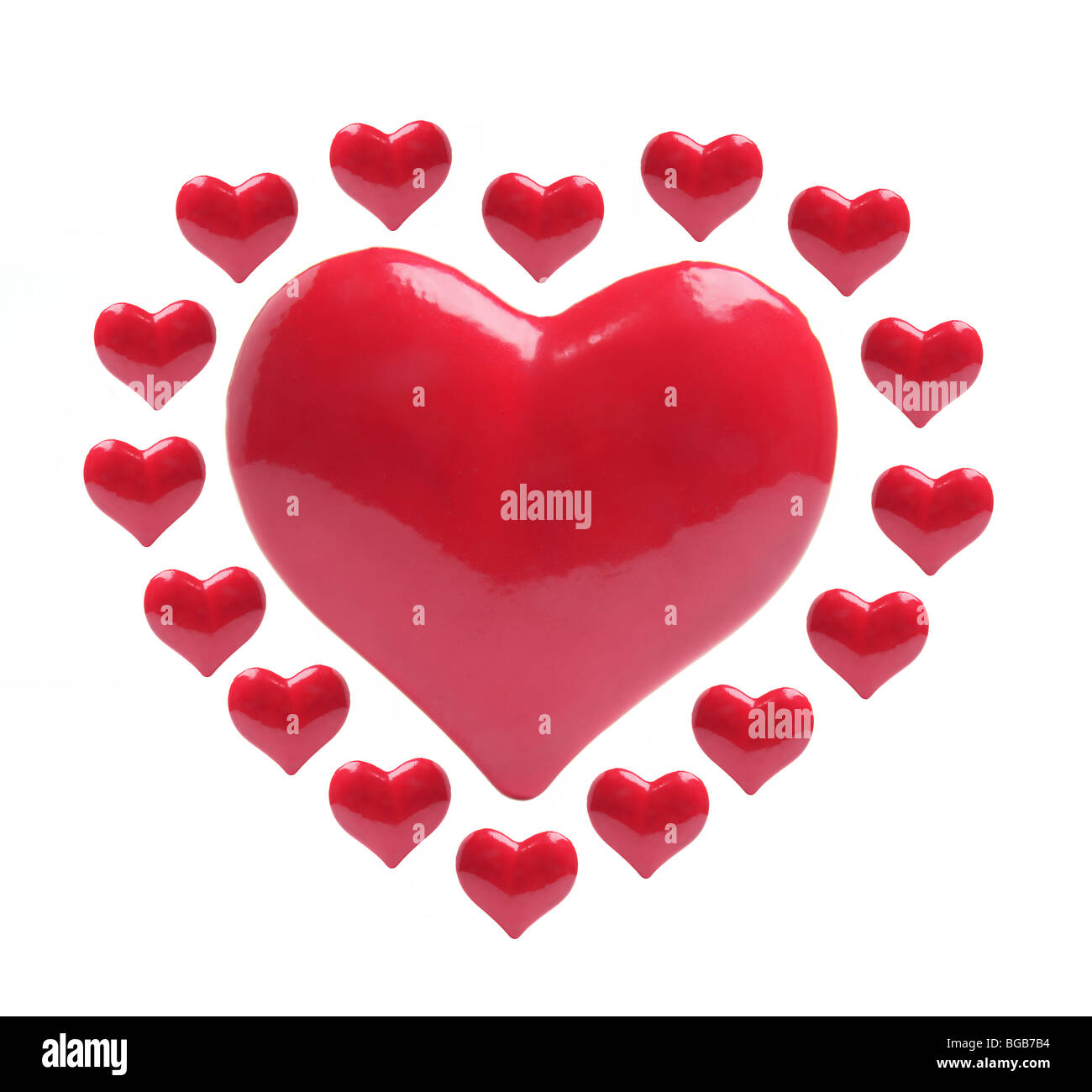 Red Love Hearts Stock Photo - Alamy
