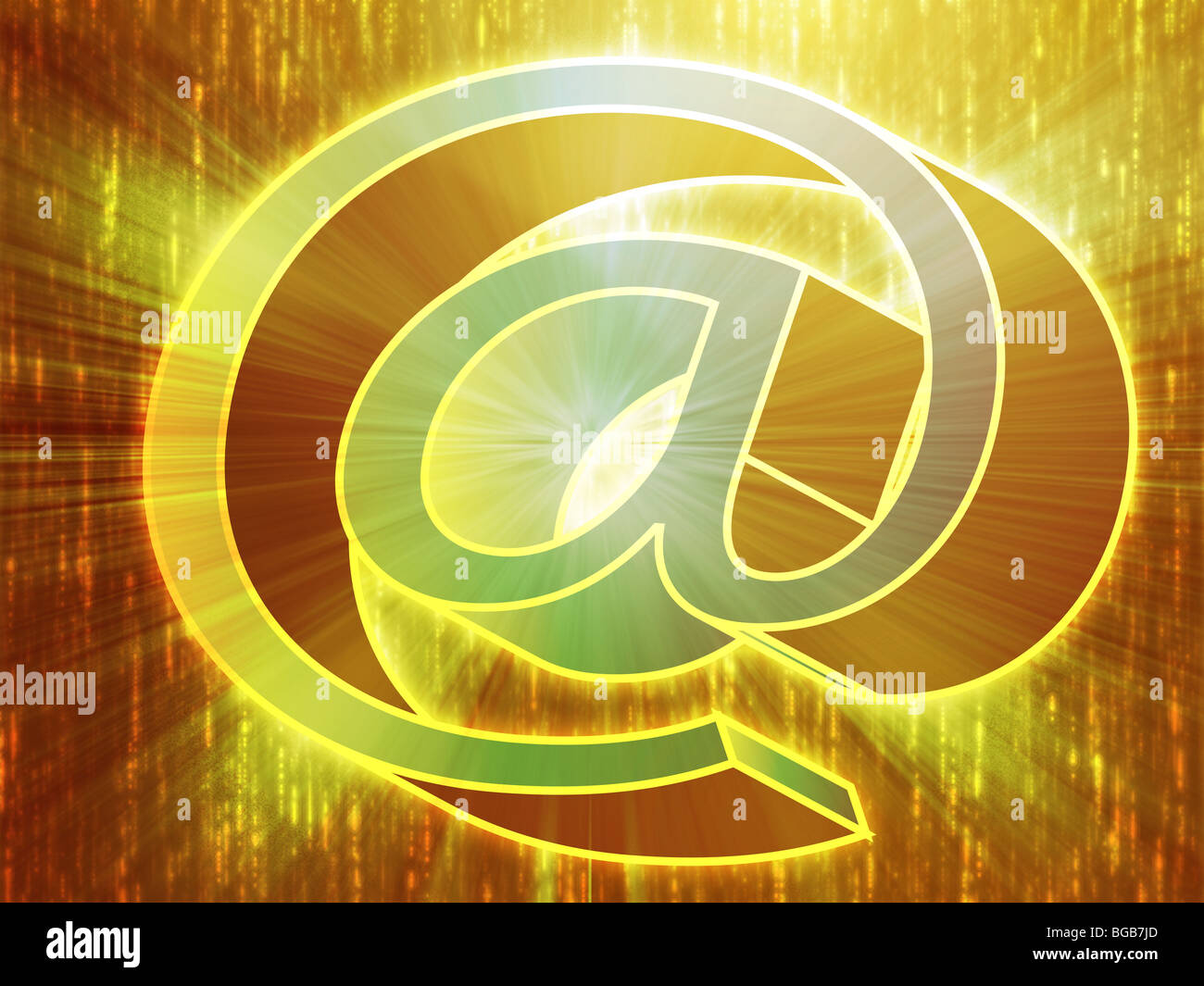 The At internet symbol, digital collage illustration Stock Photo - Alamy