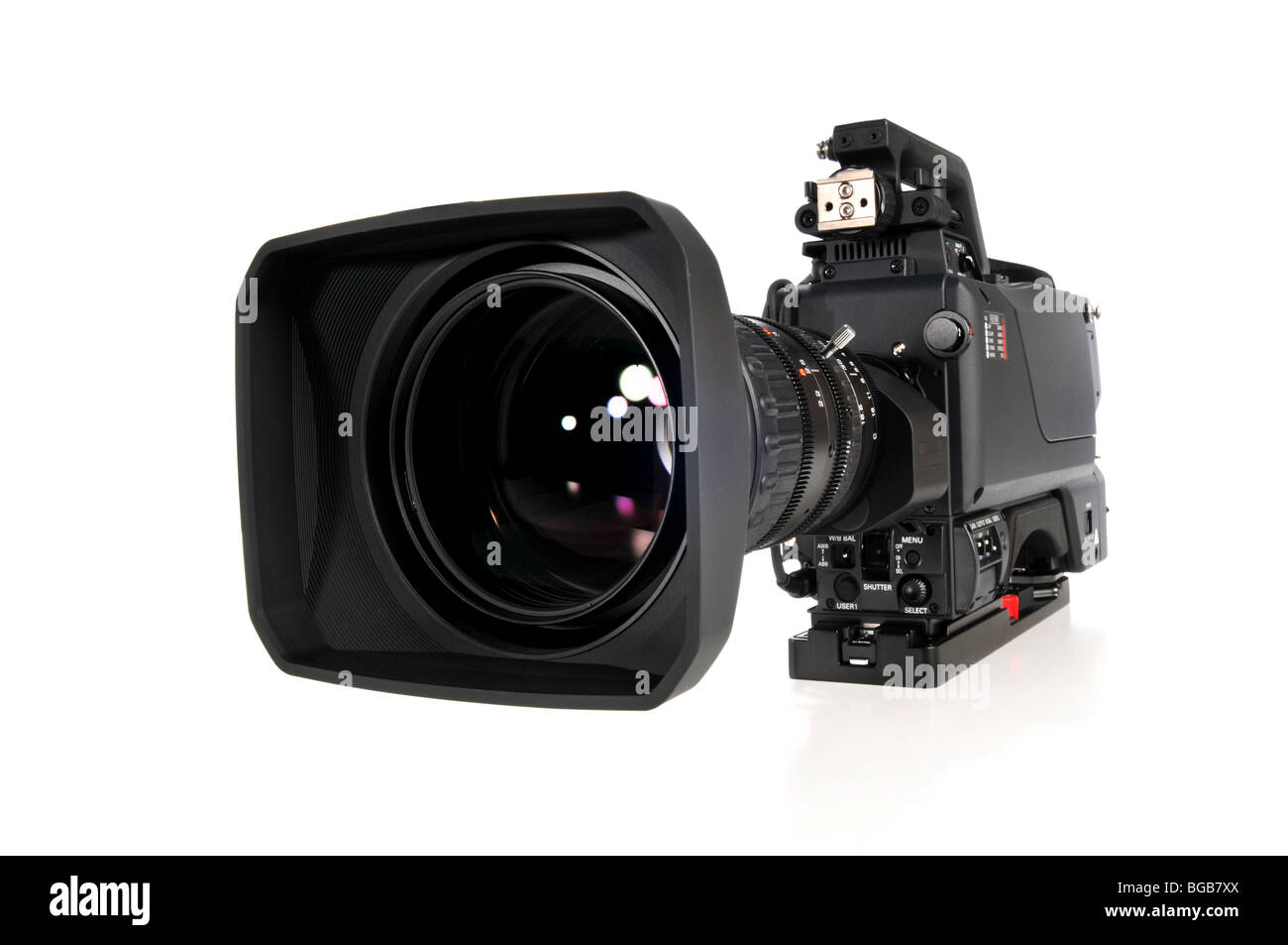 professional video camera taken with wide angle lenses Stock Photo - Alamy