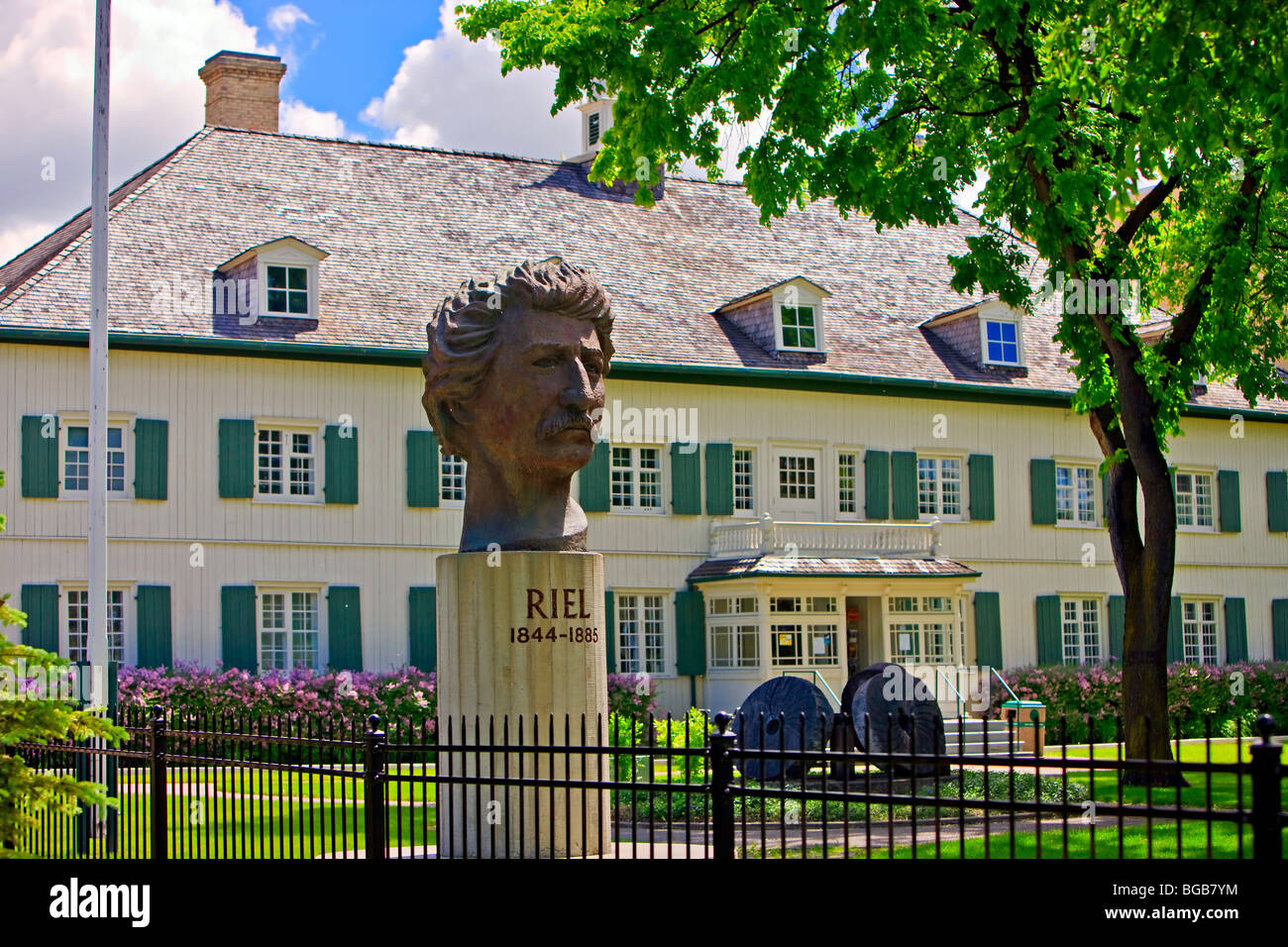 Statue of the head of Louis A Riel (1844-1885), Saint Boniface Museum ...