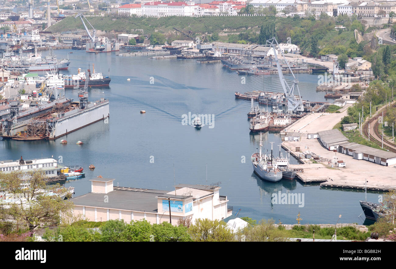 Port. Sea harbour for loading cargoes. Sevastopol - Ukraine, the ...