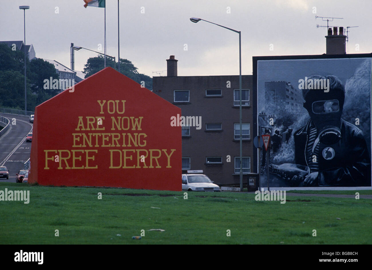 Ireland, North, Derry, Bogside Nationalist mural You Are Now Entering ...