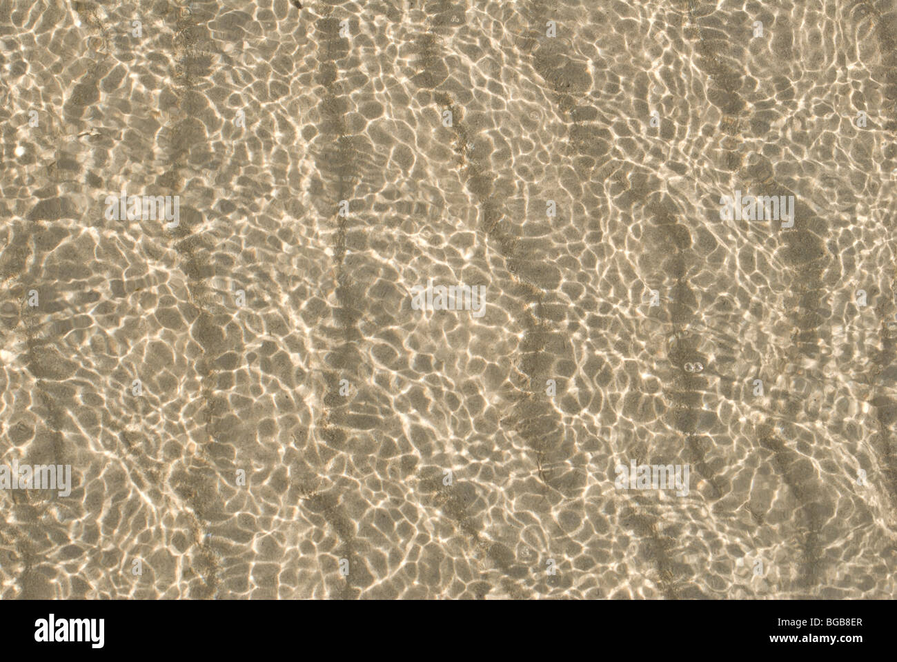 Sand Patterns In Clear Water Stock Photo - Alamy