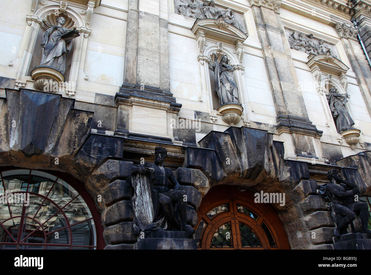 Germany, Saxony, Dresden, Nuemarkt, View of the Academy of Art from ...