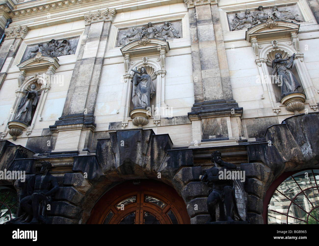 Germany, Saxony, Dresden, Nuemarkt, View of the Academy of Art from ...