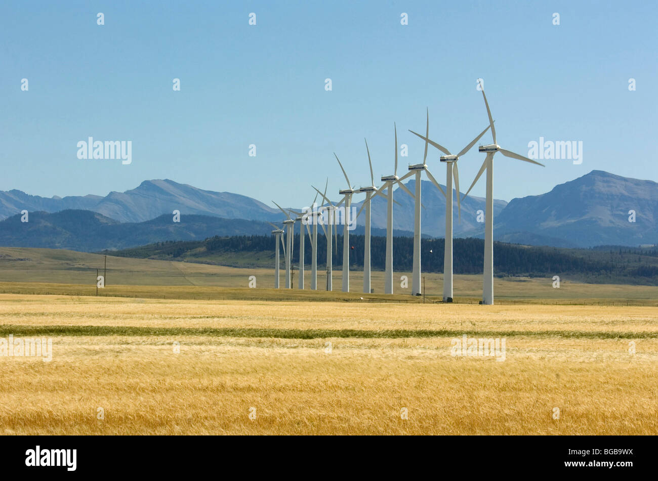 Canada Alberta Cowley Latest Generation Of Vestas Wind Turbines With ...