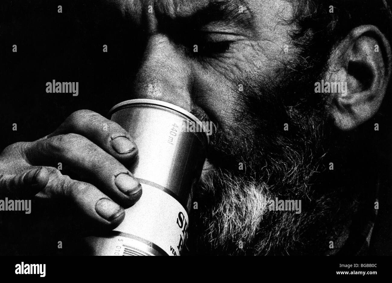 Royalty free photograph of down and out tramp and homeless man with ...