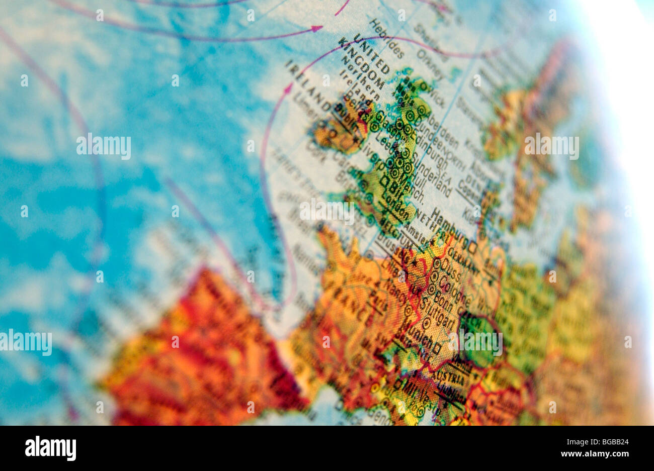Photograph of UK england united kingdom maps globe travel atlas Stock ...