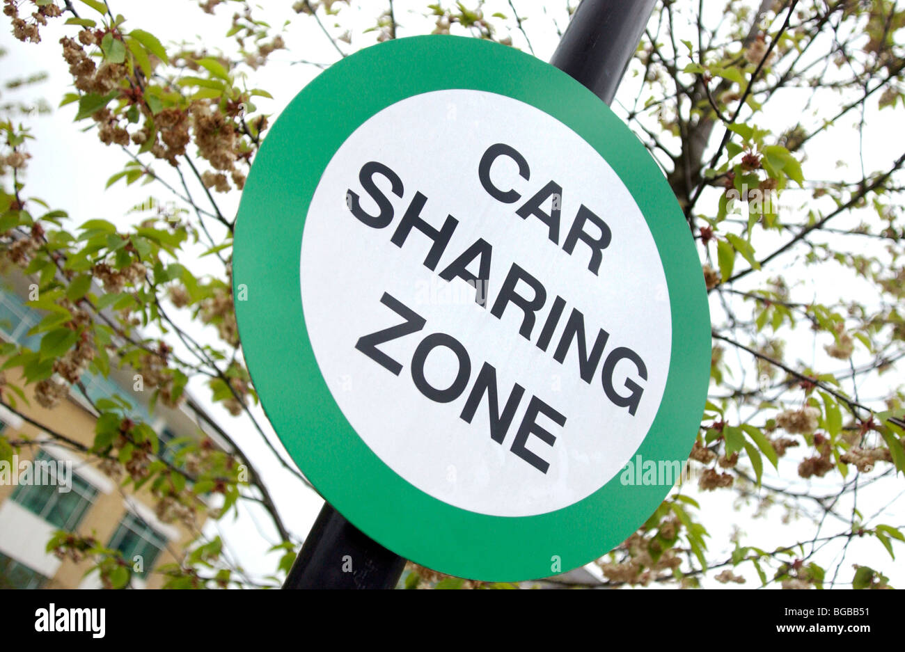 Royalty free photograph of car sharing scheme sign UK Stock Photo - Alamy