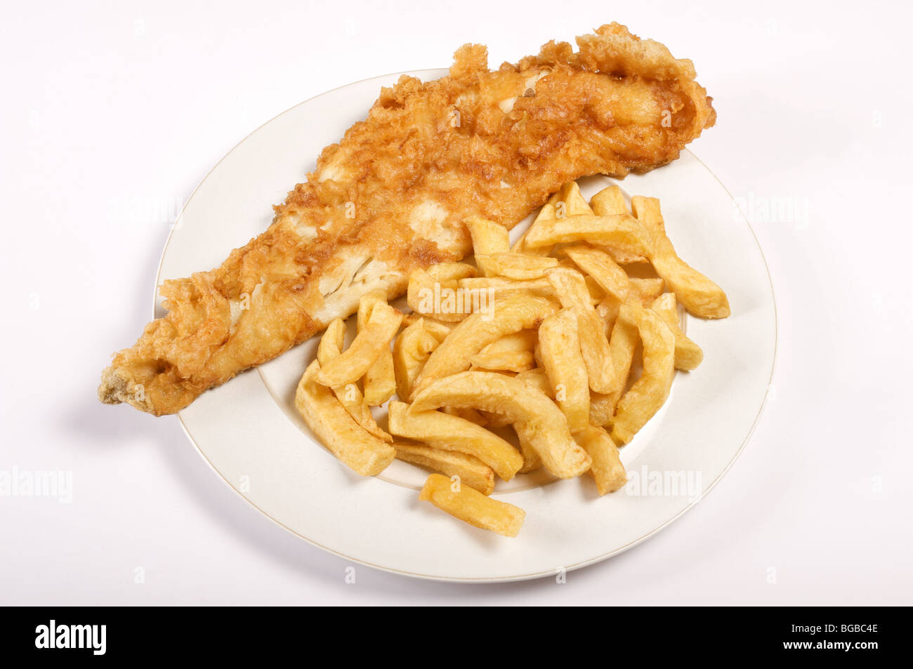 Plate of Fish and chips Stock Photo - Alamy