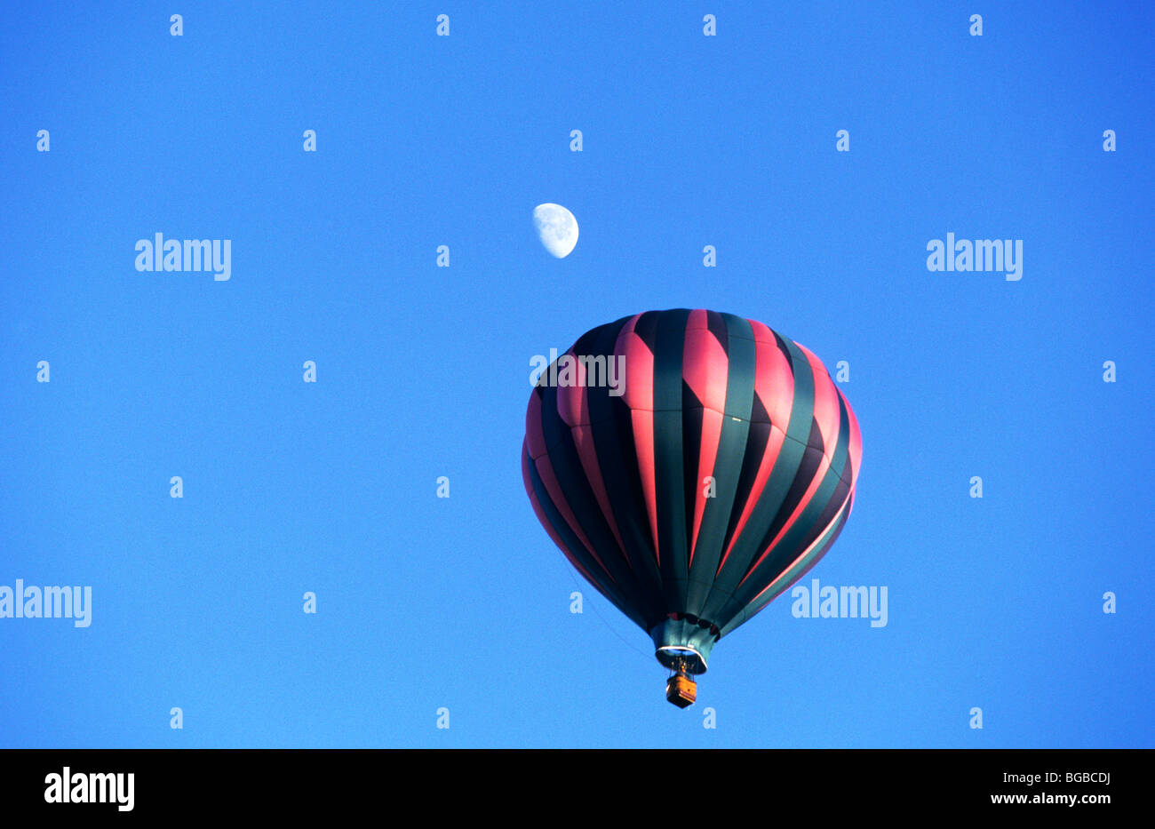 Hot air balloon in flight Stock Photo - Alamy