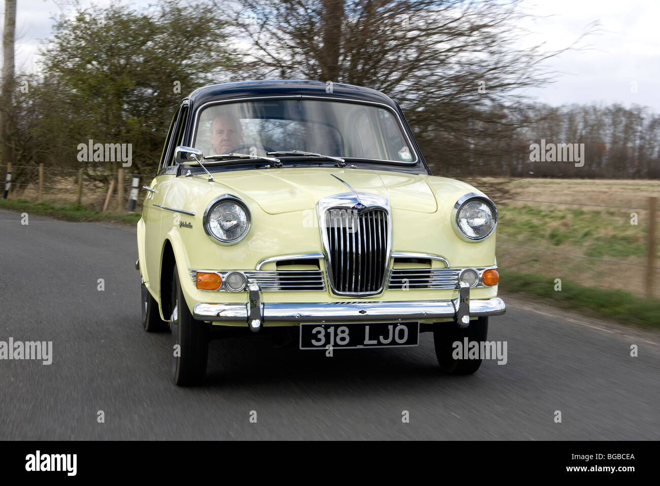 Riley 1.5 classic English family saloon car from the 1950s Stock Photo ...