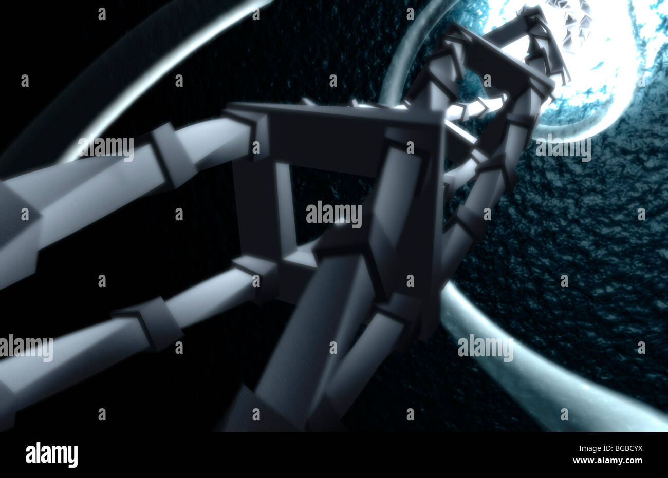 Metal structure reaching to space Stock Photo - Alamy