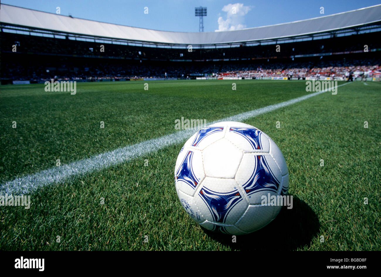 Football on a pitch Stock Photo - Alamy