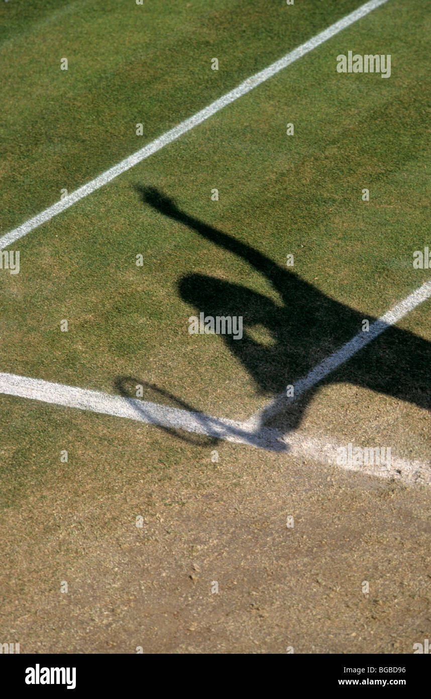 Tennis shadow grass hi-res stock photography and images - Alamy