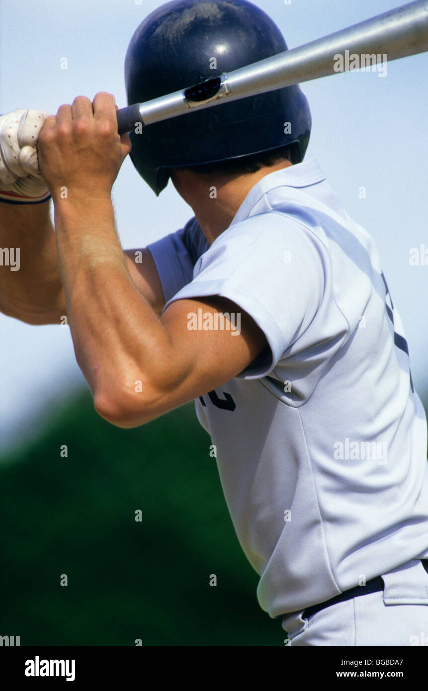 Baseball player ready to play the ball Stock Photo - Alamy