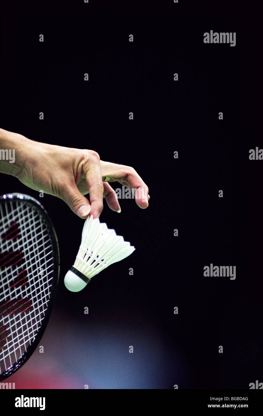 Badminton player ready to serve hi-res stock photography and images - Alamy