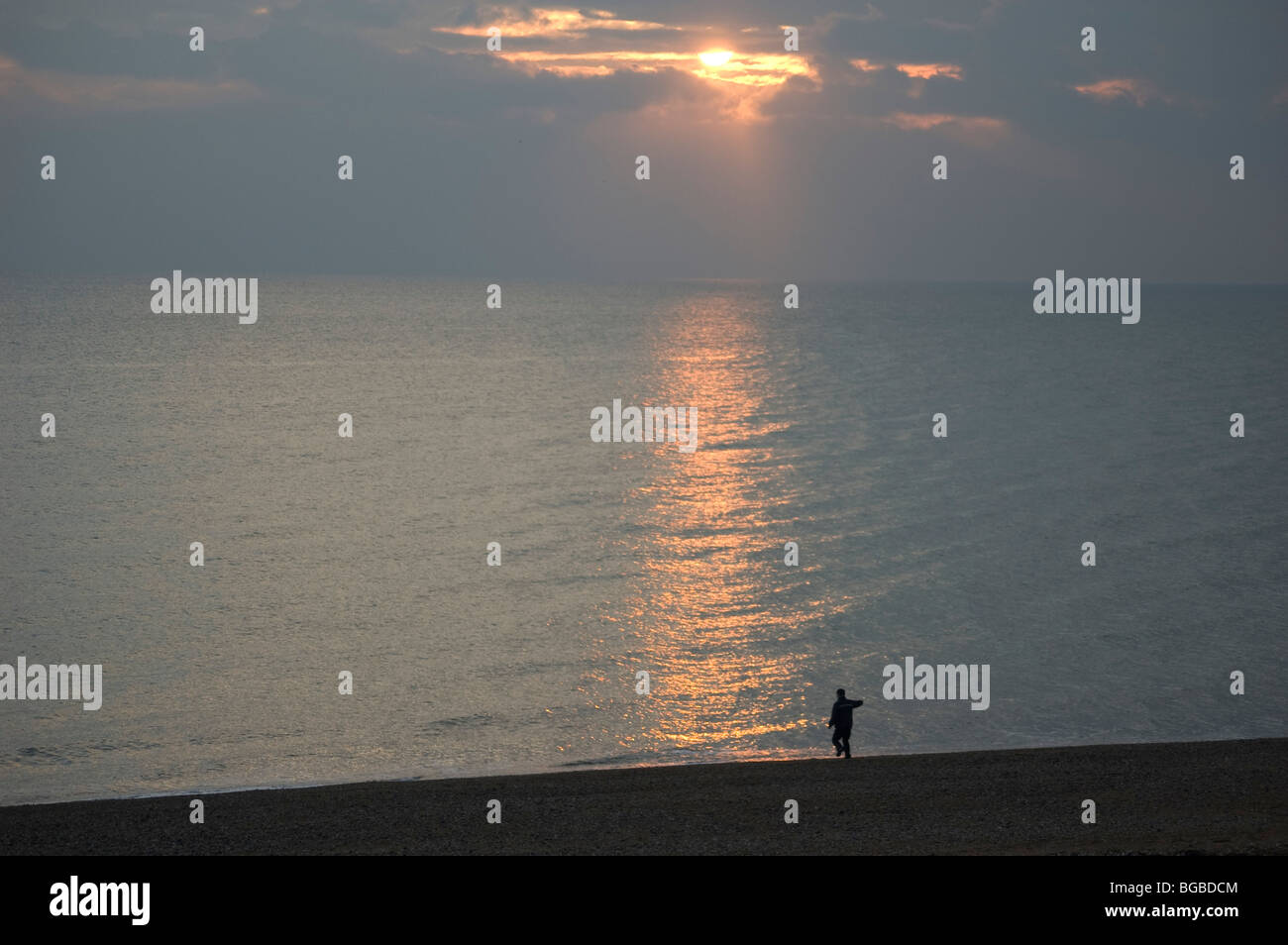 Winter Sunset, Brighton Beach, UK Stock Photo - Alamy