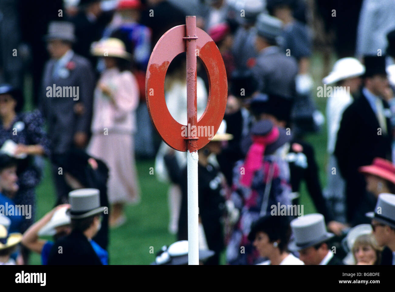 Finish post at a horse race Stock Photo - Alamy