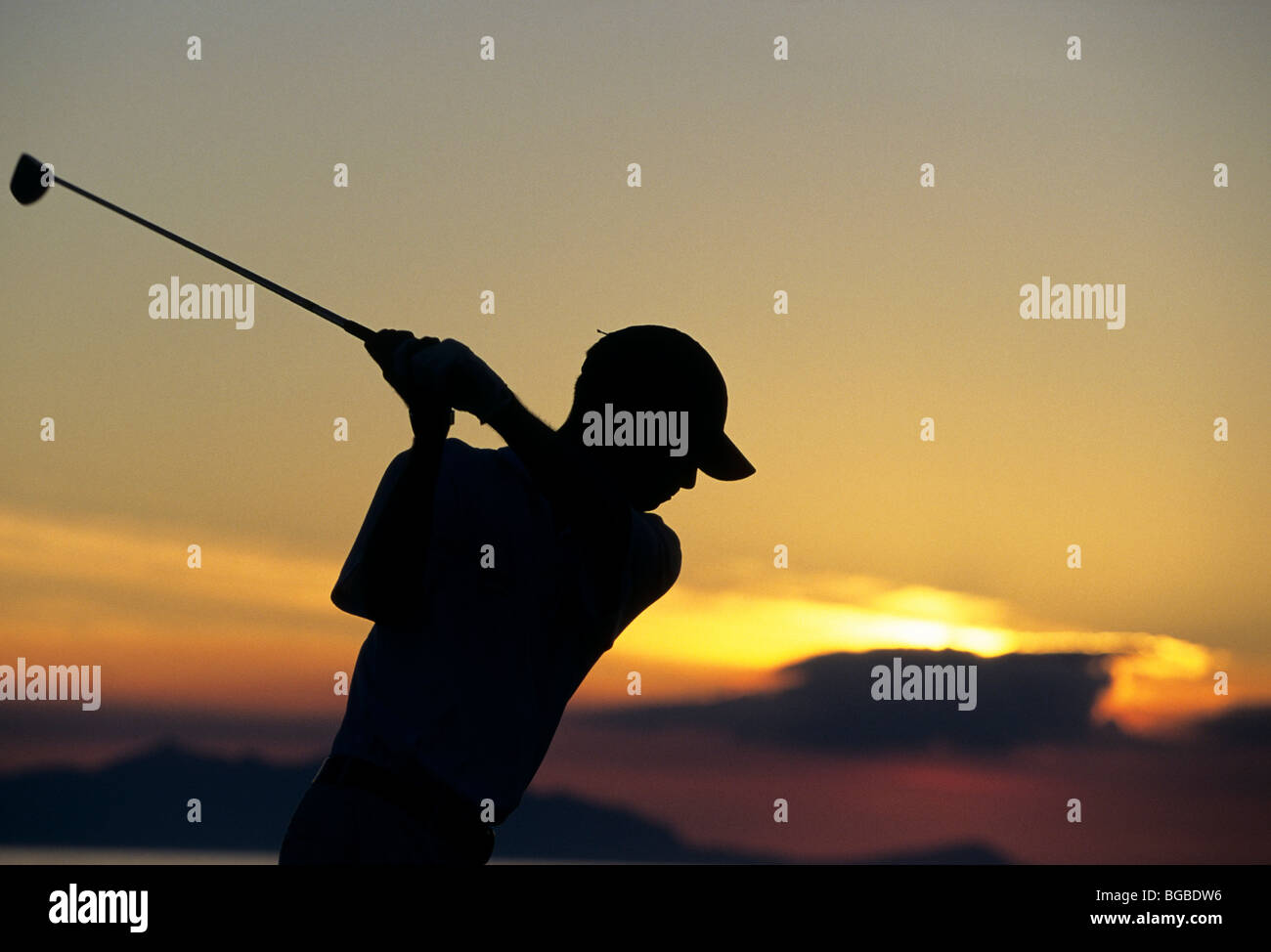 Golf club silhouette hi-res stock photography and images - Alamy