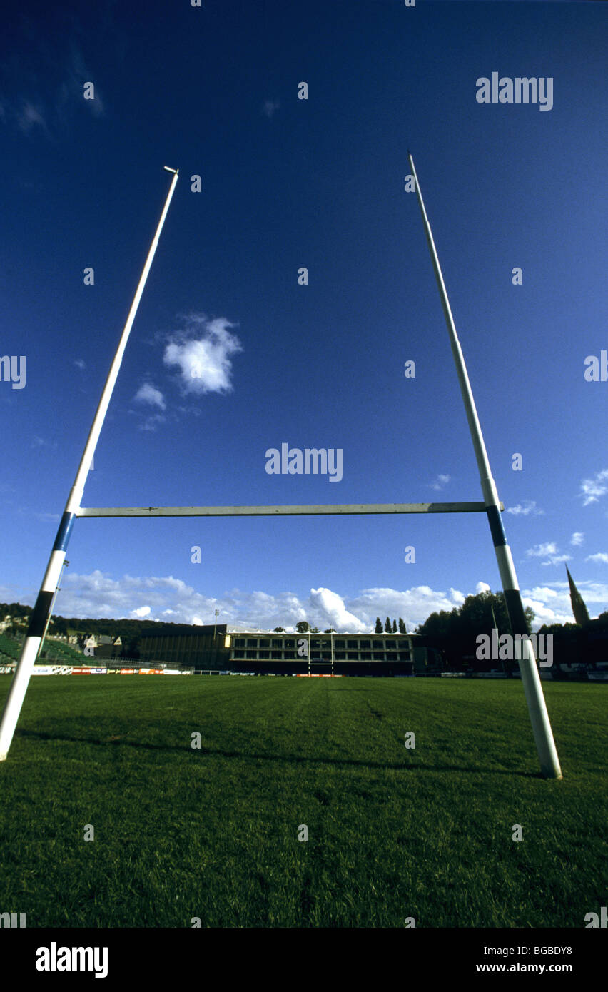 Rugby goal post Stock Photo - Alamy