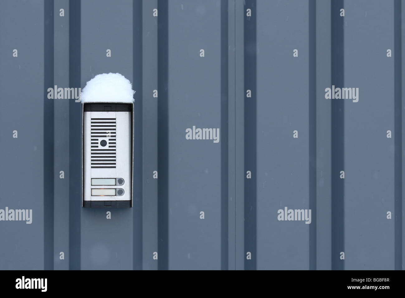 Intercom unit on the wall Stock Photo - Alamy