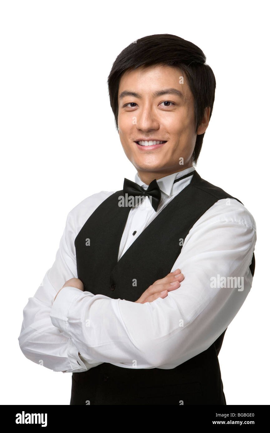 Smiling Service Staff Stock Photo - Alamy