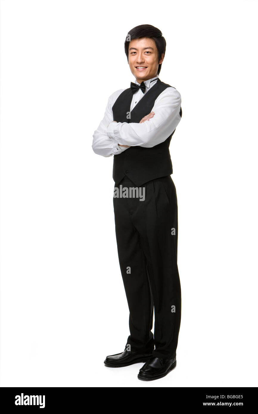 Smiling Service Staff Stock Photo - Alamy