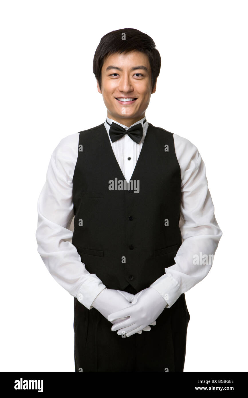 Smiling Service Staff Stock Photo - Alamy