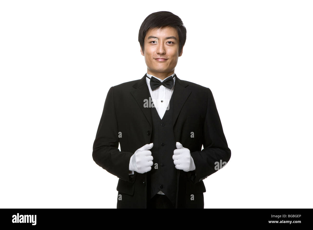 Smiling Service Staff Stock Photo - Alamy