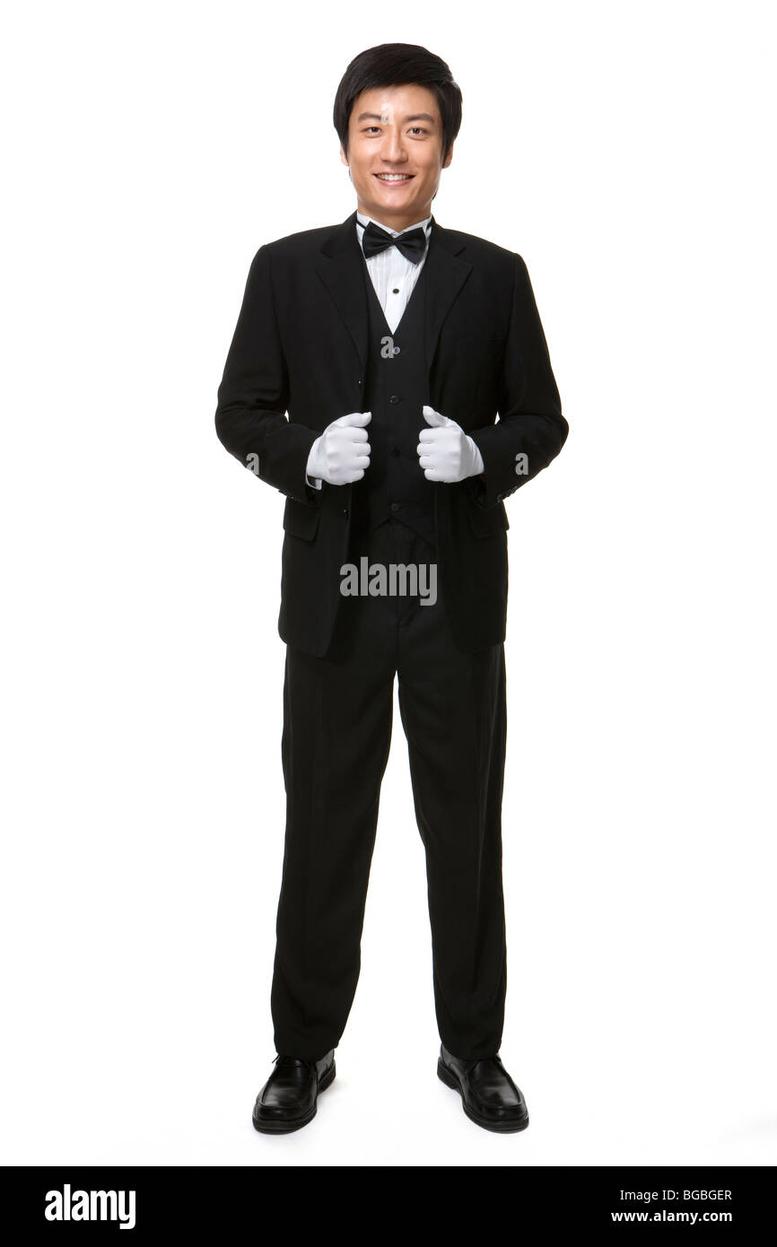 Smiling Service Staff Stock Photo - Alamy