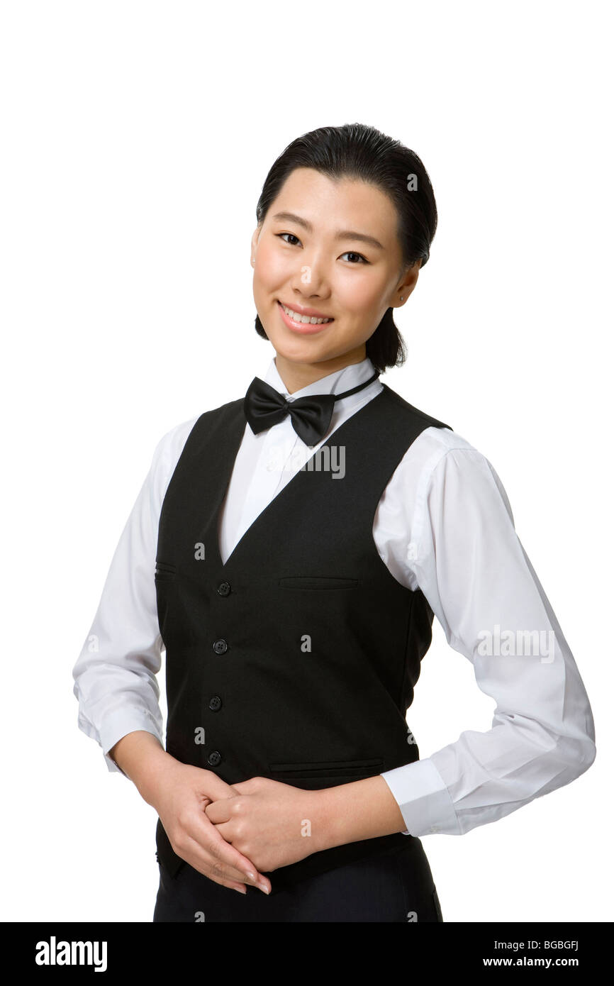 Smiling Service Staff Stock Photo - Alamy