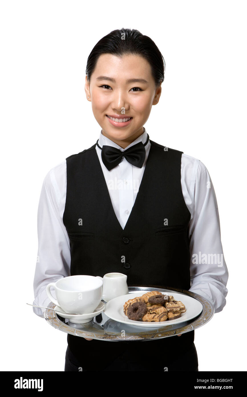 Server with Coffee Stock Photo - Alamy