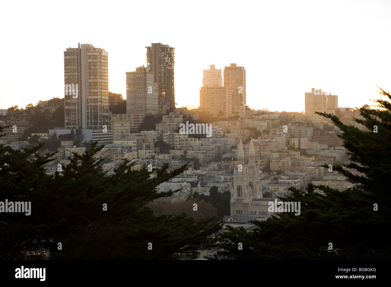 San Francisco skyline during a beautiful sunset Stock Photo - Alamy
