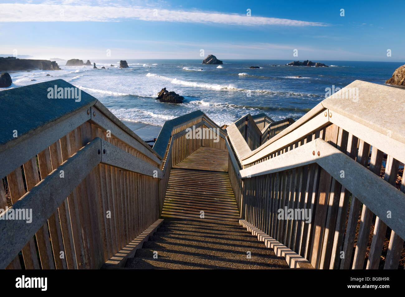 Ocean beach stairs stairway hi-res stock photography and images - Alamy