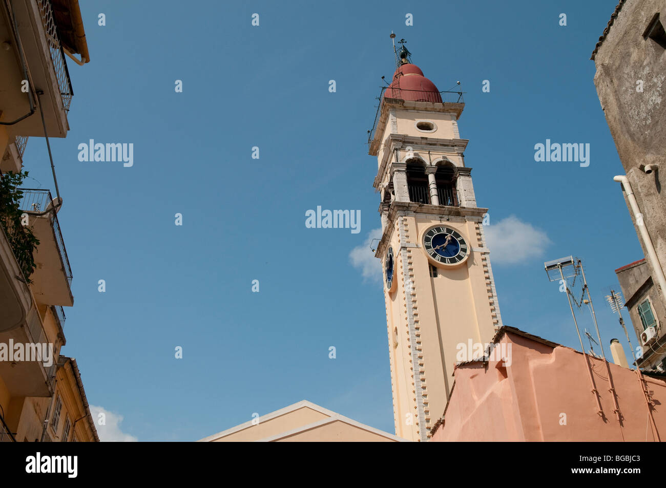 Agios Spyridonas, Church of St Spyridon, Corfu Town, Corfu Stock Photo ...