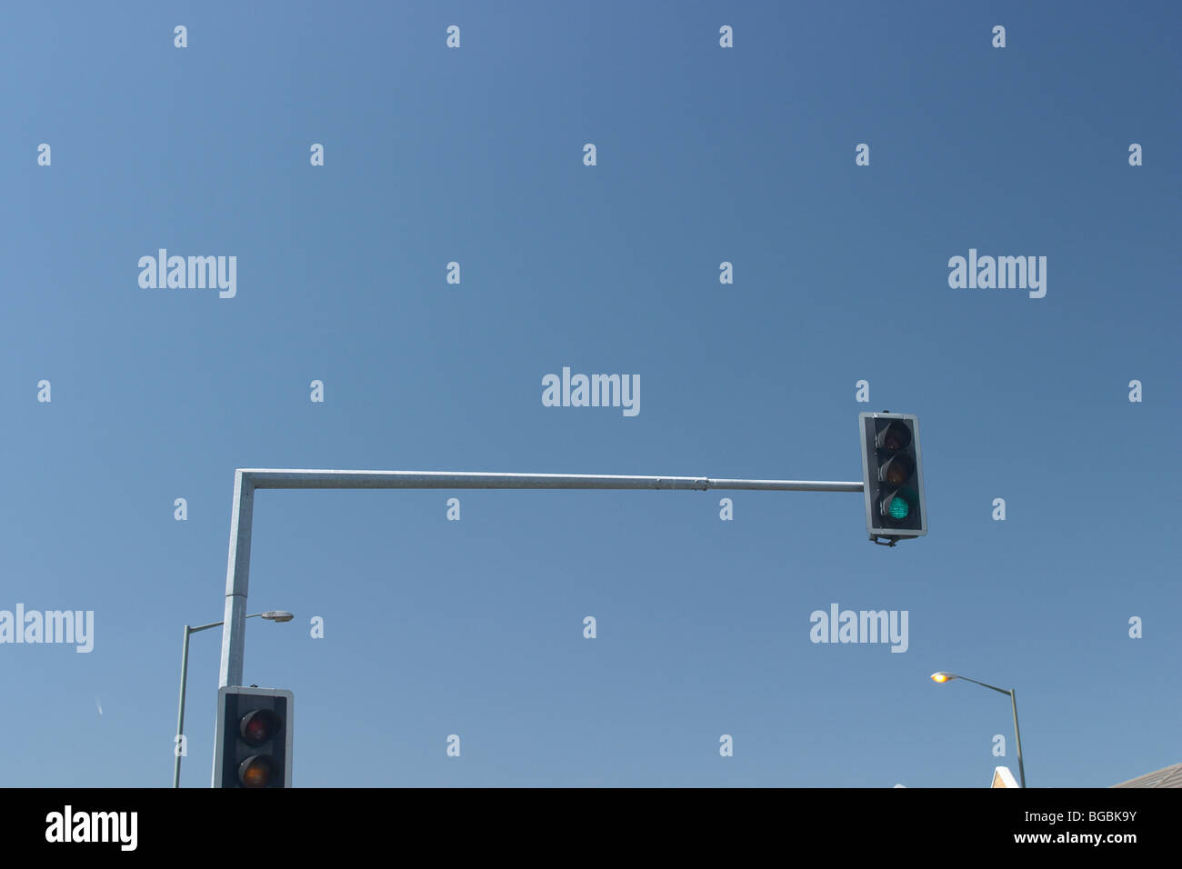 Traffic lights at Sunbury Cross UK Stock Photo - Alamy