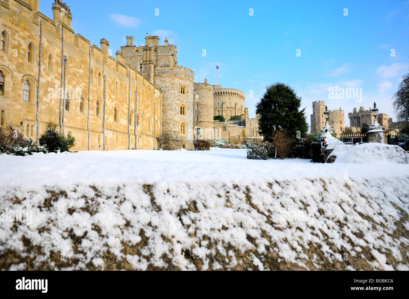 Windsor Castle in winter snow,England Stock Photo - Alamy
