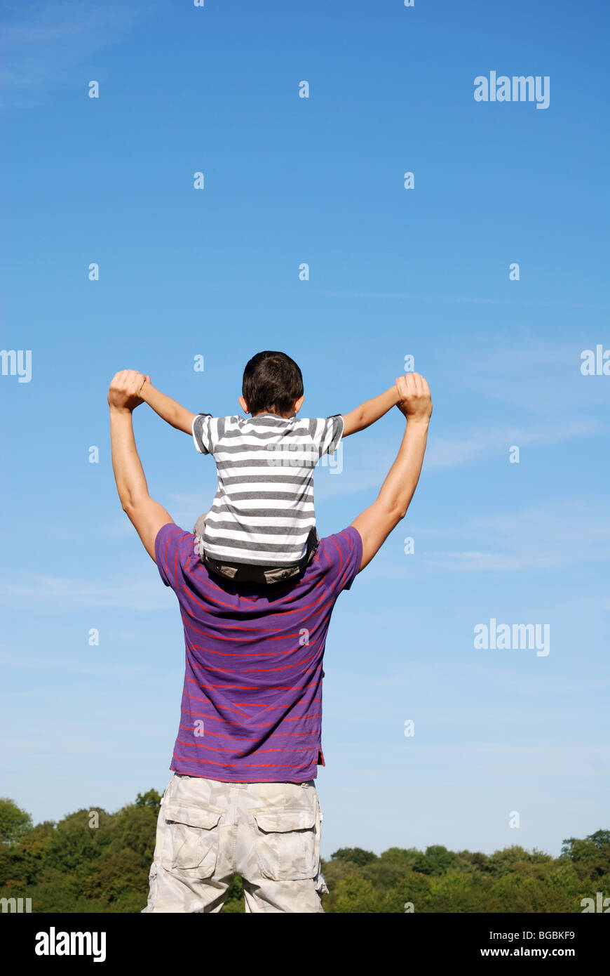 Man and child playing together Stock Photo - Alamy
