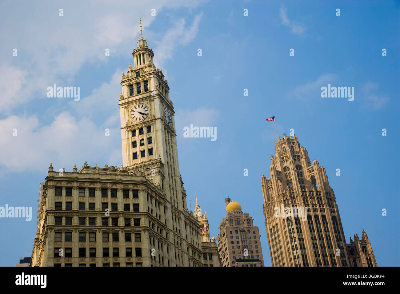 Wrigley Building and Chicago Tribune buildings, Magnificent Mile, North ...