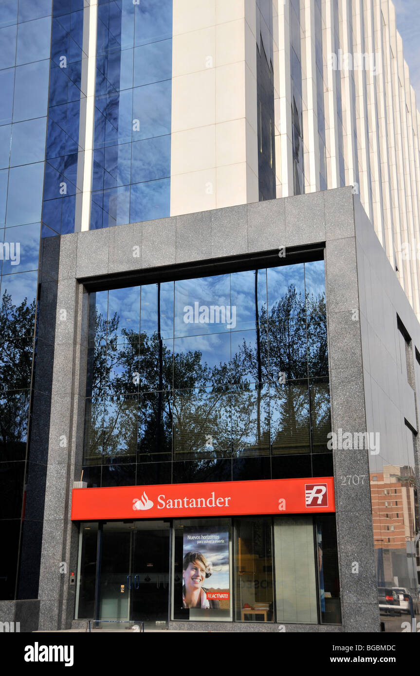 Santander bank, Santiago Chile Stock Photo - Alamy