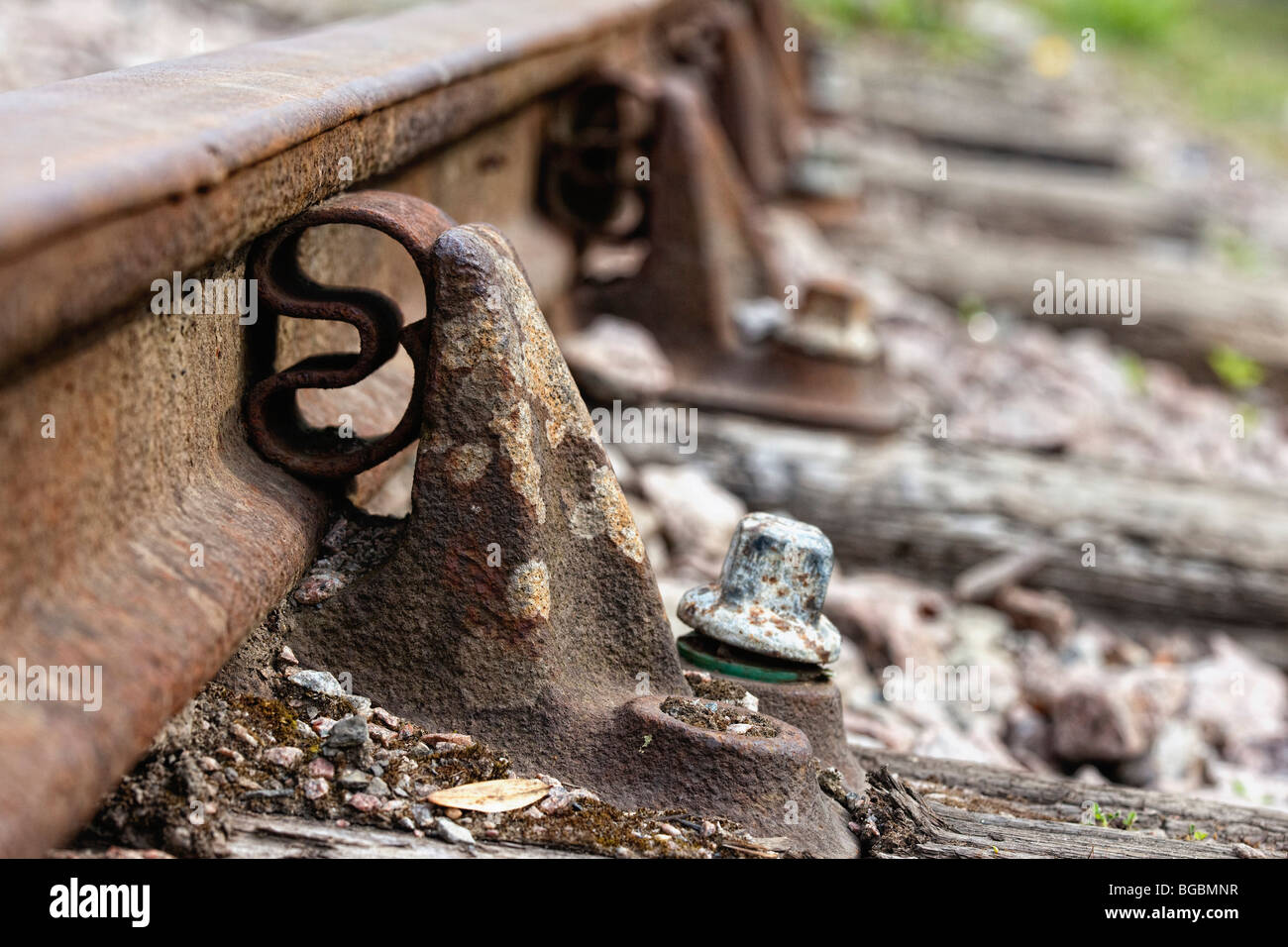 Train track ties hi-res stock photography and images - Alamy