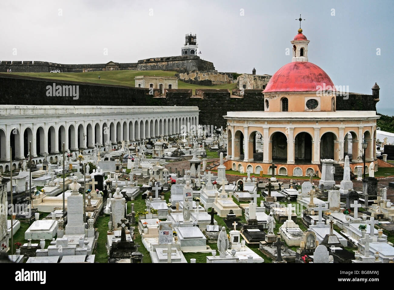 The cemetery at El Morro in Old San Juan Puerto Rico Stock Photo - Alamy