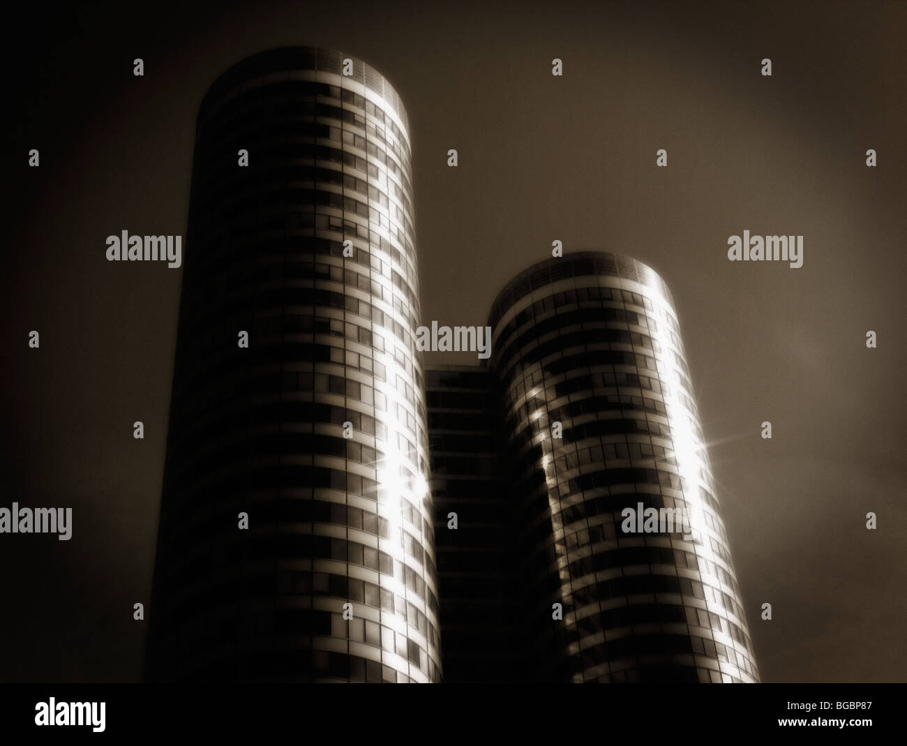 Coeur Défense building. La Défense, major business district of Paris ...