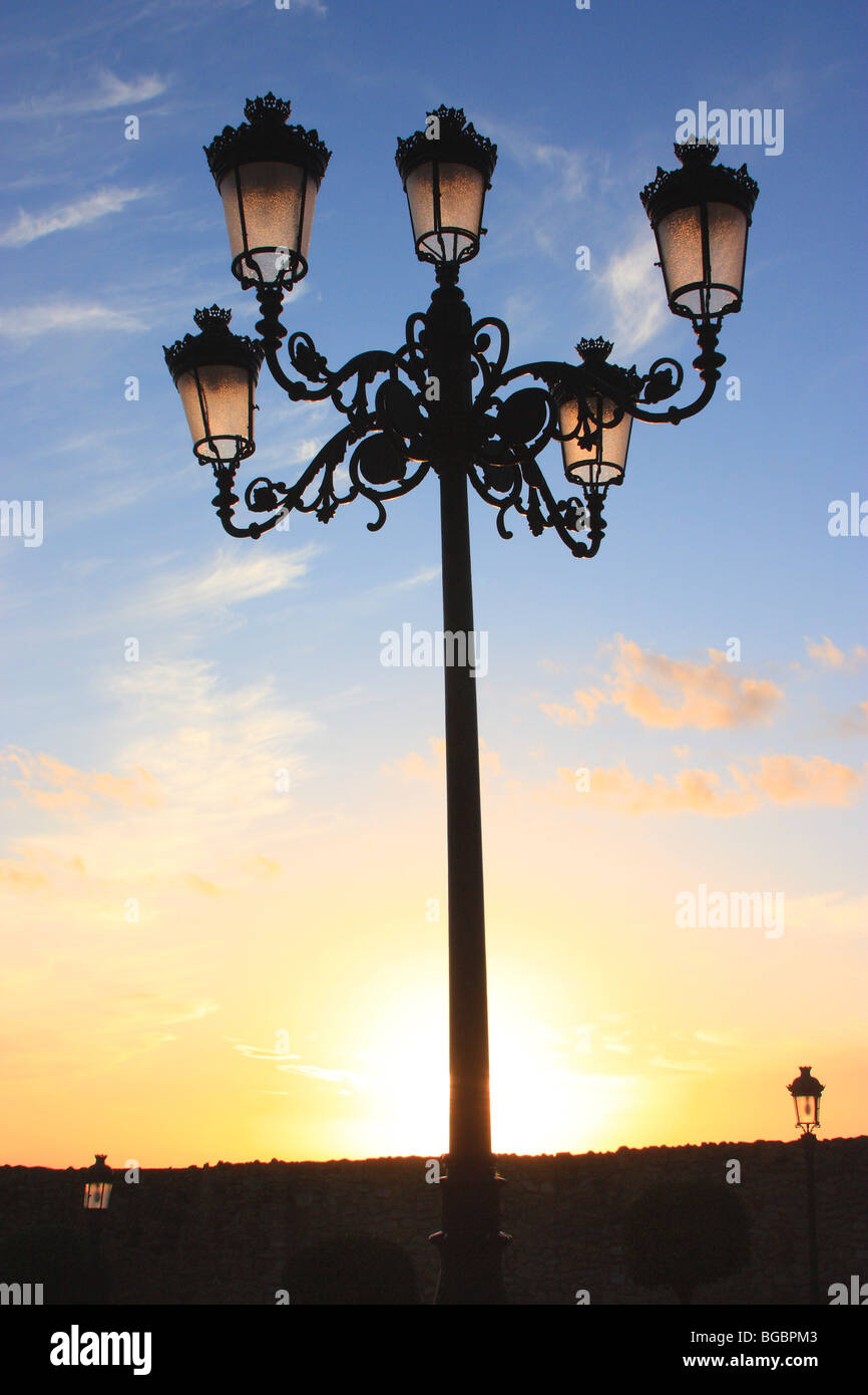 Old-fashioned lamp post, Medina-Sidonia, Cadiz, Spain Stock Photo - Alamy