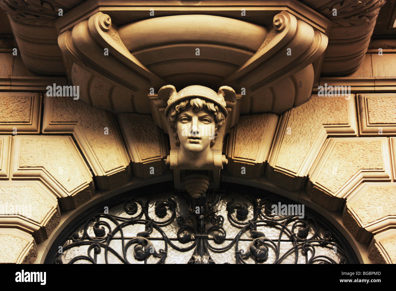 Ornamantal head; Wiesbaden County, Hessen, Germany Stock Photo - Alamy