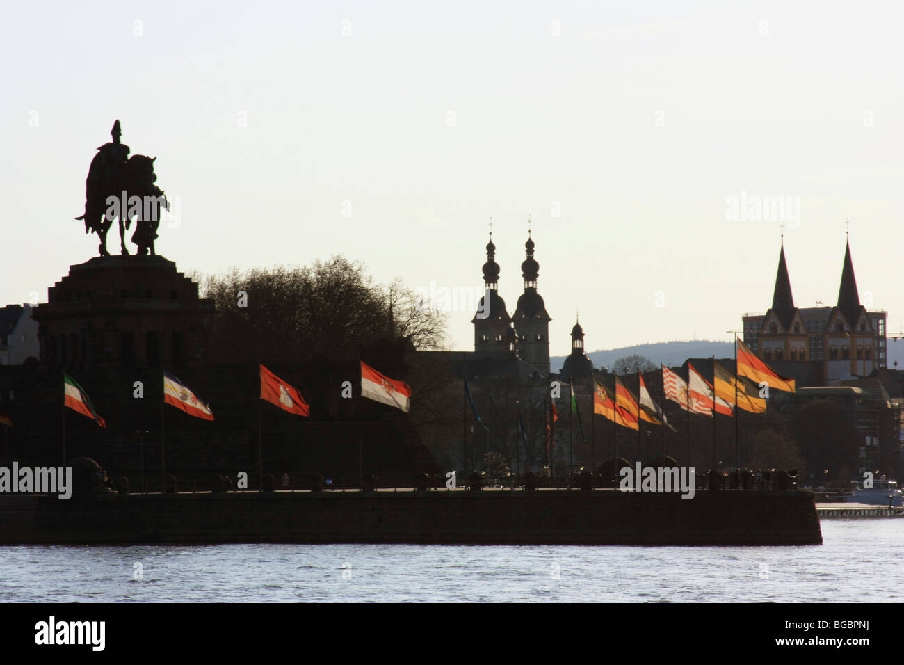 Statue of Kaiser Wilhelm I; Koblenz, Rheinland Pfalz, Germany Stock ...