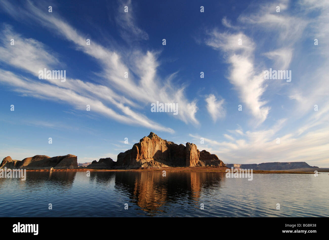 Castle Rock, Lake Powell, Glen Canyon, Arizona, United States Stock ...