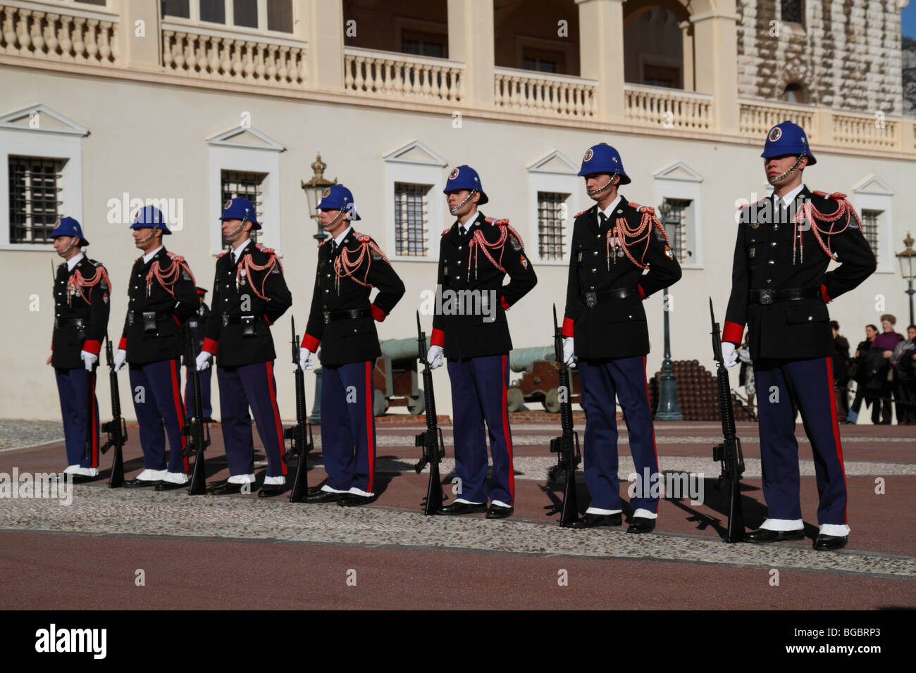 Changing of the Princely Guard at noon in front of the Prince's Palace ...